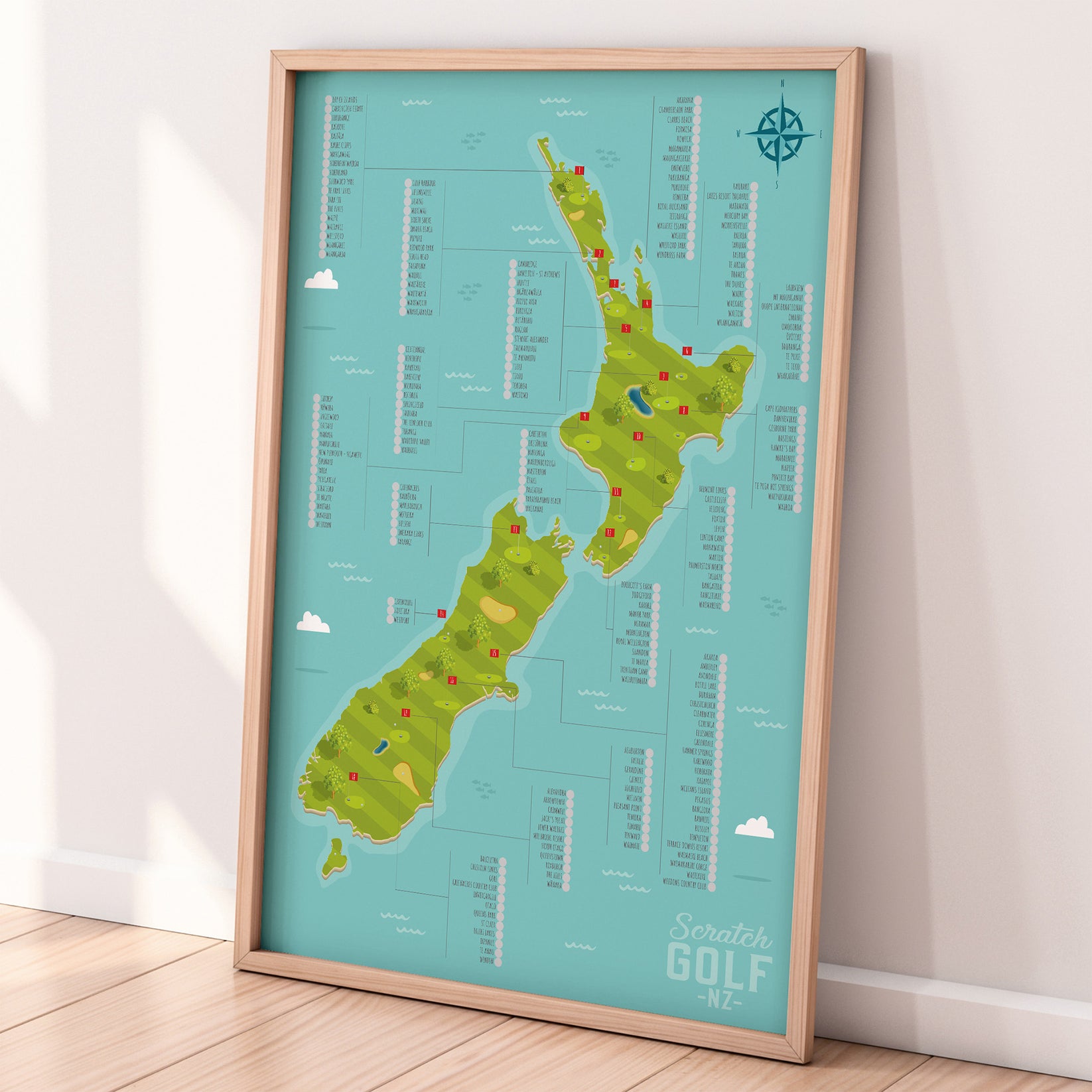 Scratch Golf NZ Map – 220 New Zealand Golf Courses – NZ Scratch Maps