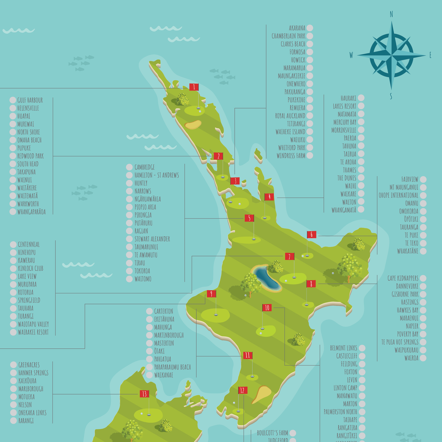 Golf Scratch Map V2 - Scratch Golf NZ – NZ Scratch Maps