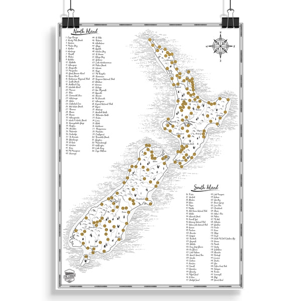 NZ Scratch Map - The Classic – NZ Scratch Maps